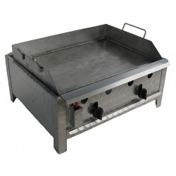 Profi Gas Tischgrill mit 2 Brenner und mit glatte Platte