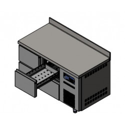 CORECO Tiefkühltisch mit 4 Schubladen